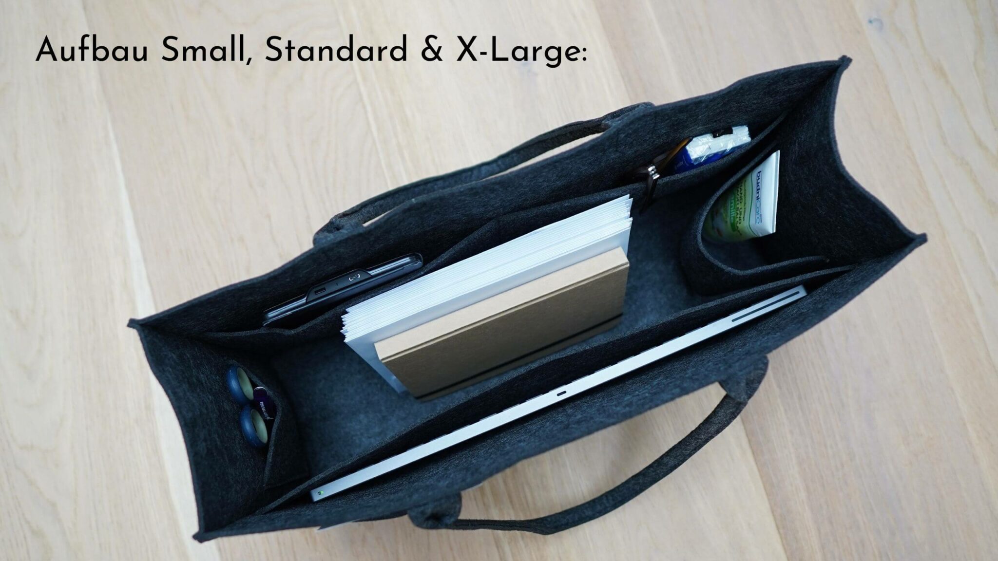 Desk Sharing Tasche - Clean Desk Büro Organizer Tasche aus Filz